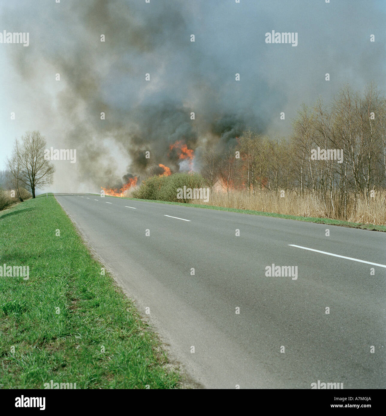 Roadside brush fire hi-res stock photography and images - Alamy