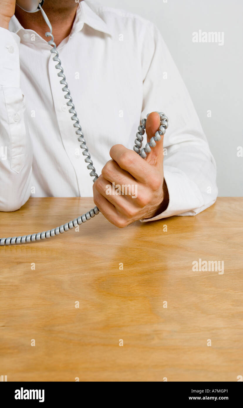 Coiled telephone cord hi-res stock photography and images - Alamy