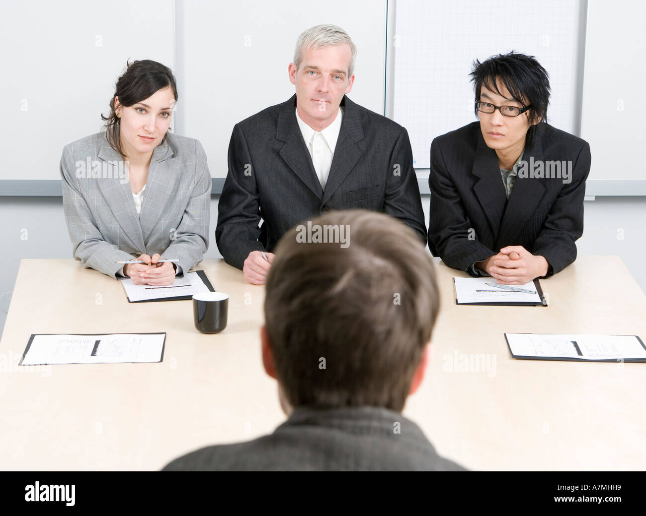 Office asian woman serious interview hi-res stock photography and ...