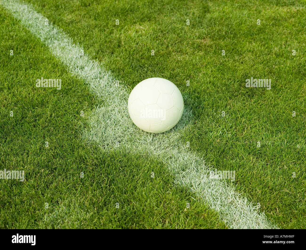 A soccer ball on the penalty line Stock Photo - Alamy