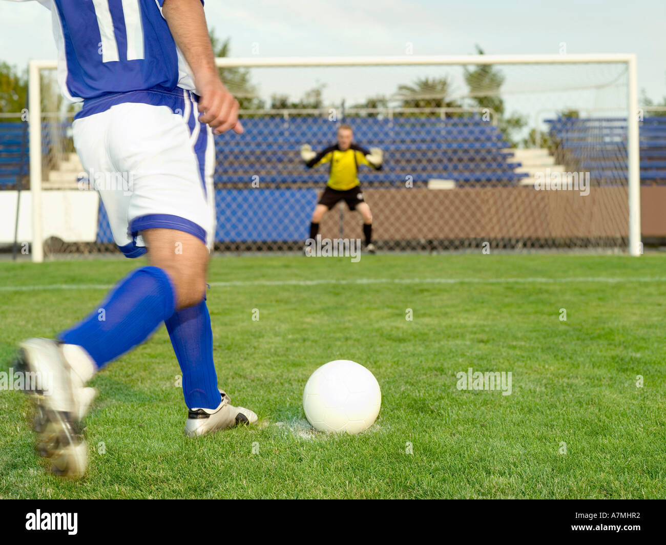 Player taking shot on goal hi-res stock photography and images - Alamy