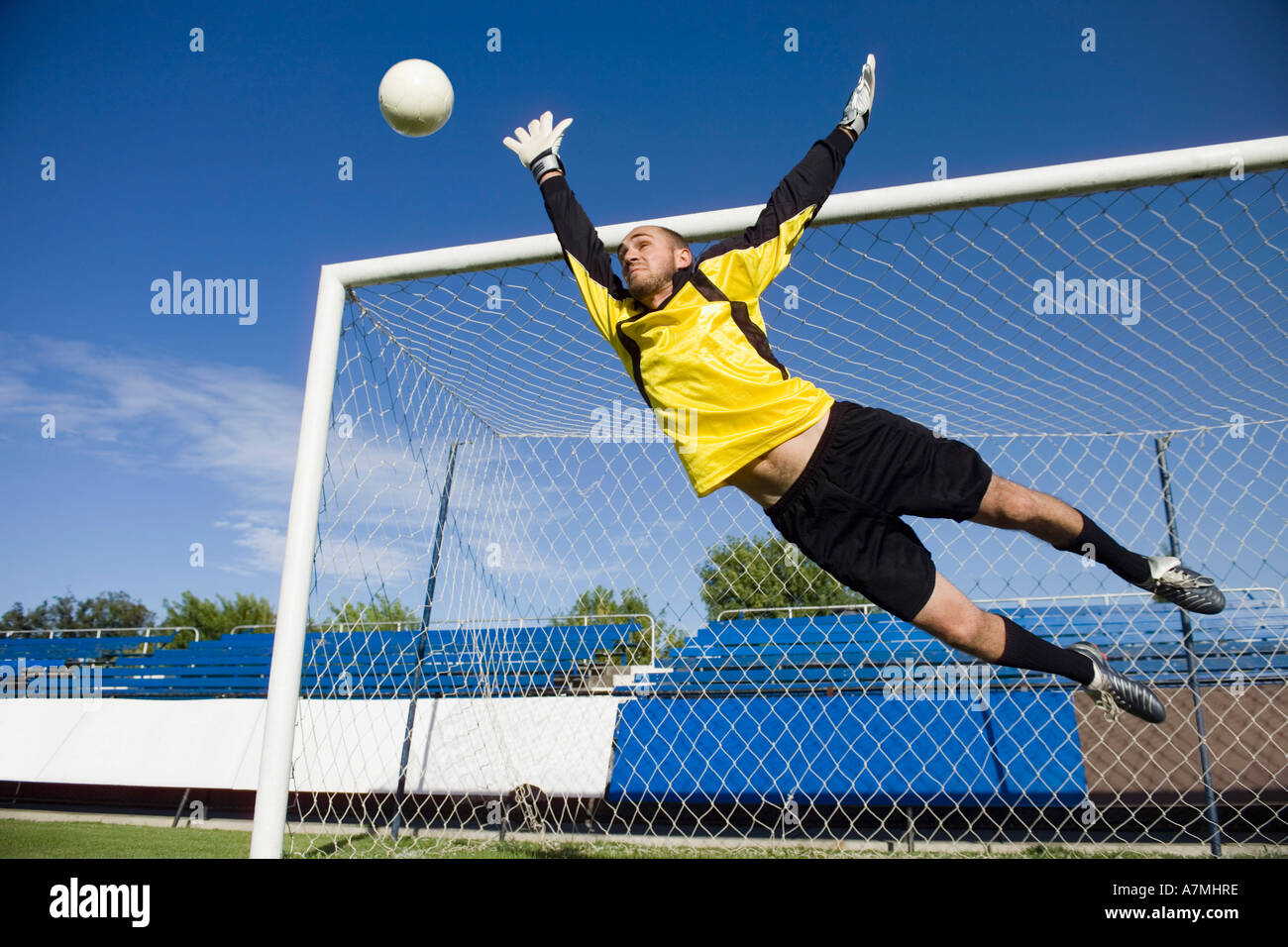 Soccer Goalie Dive Clipart