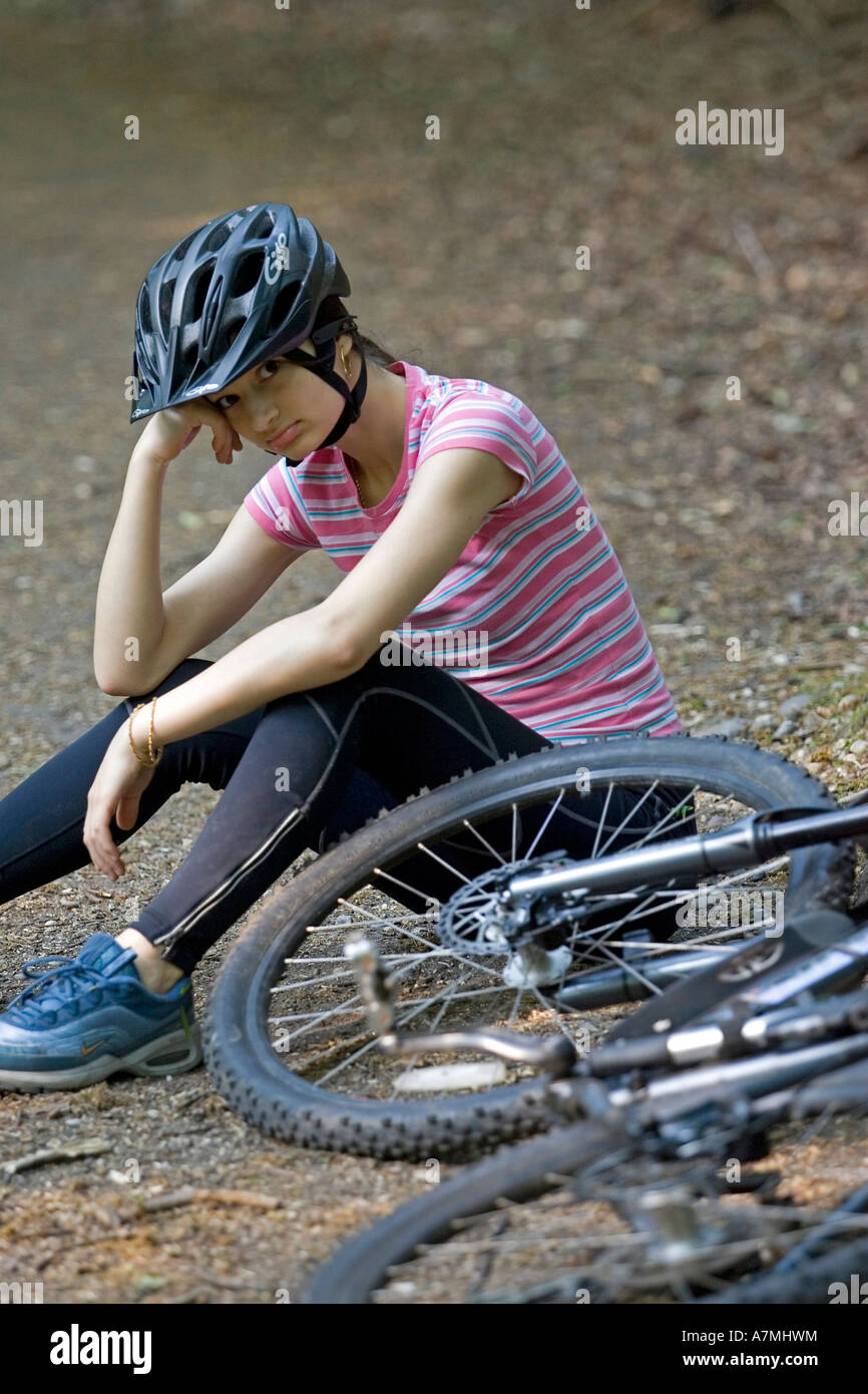 Little Girl Falling Off Bike