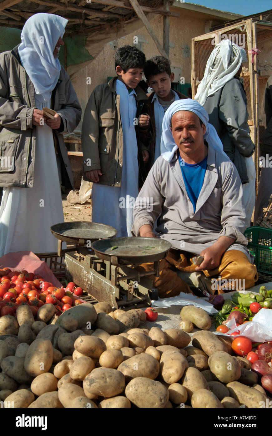 Market day in Negila, small town in the desert, Egypt Stock Photo - Alamy