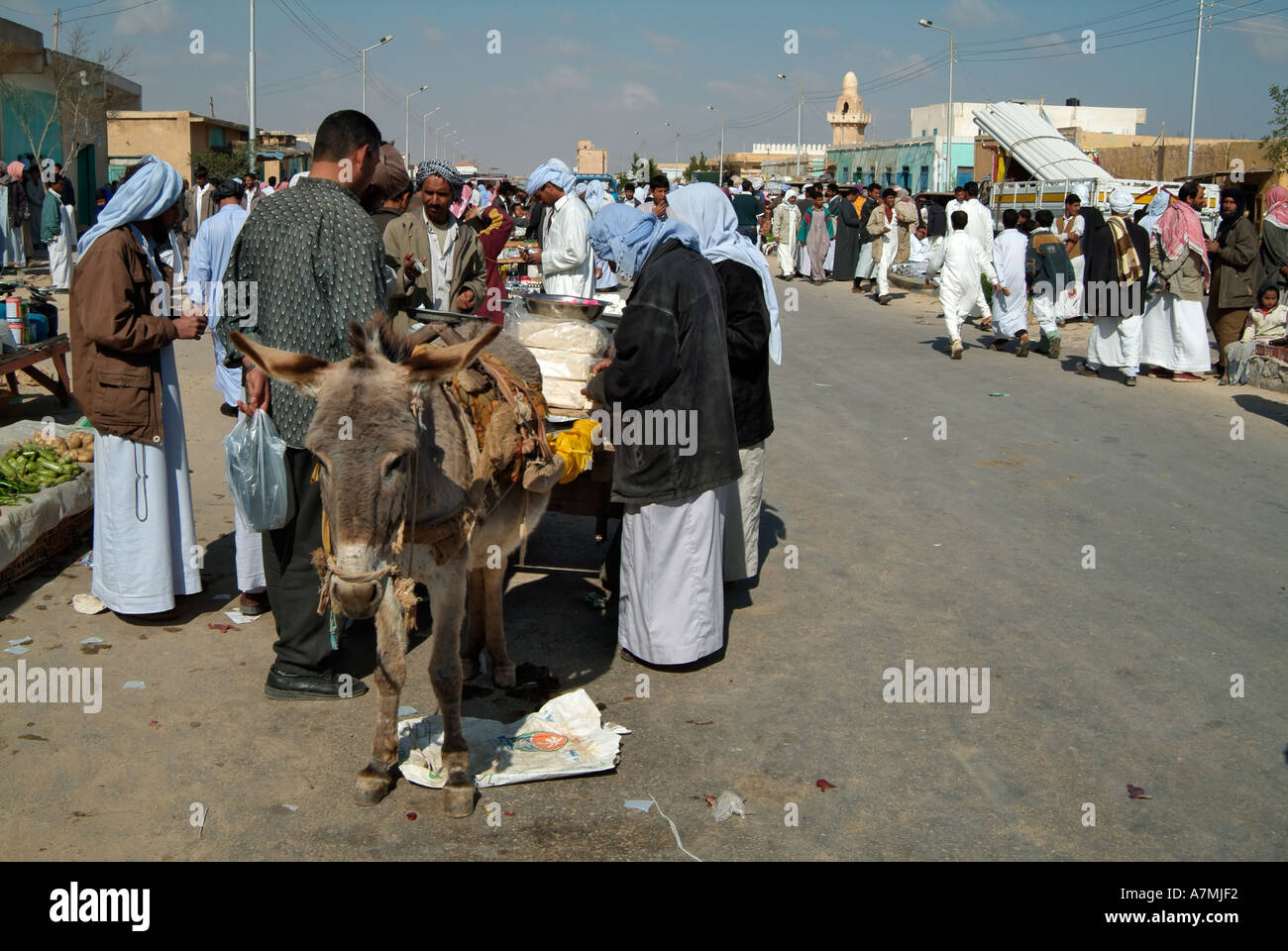 Market day in Negila, small town in the desert, Egypt Stock Photo - Alamy