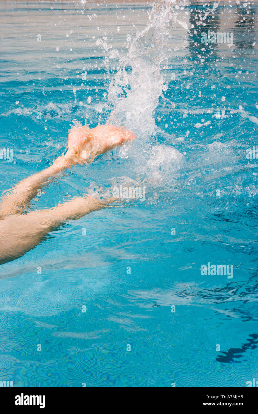 Woman swimming in pool water hi-res stock photography and images - Alamy