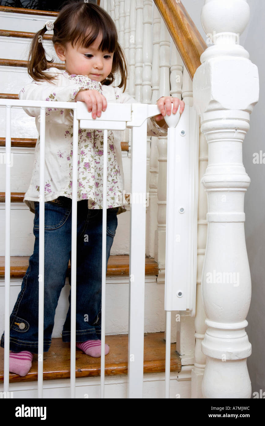 Safety gate stairs child hi-res stock photography and images - Alamy