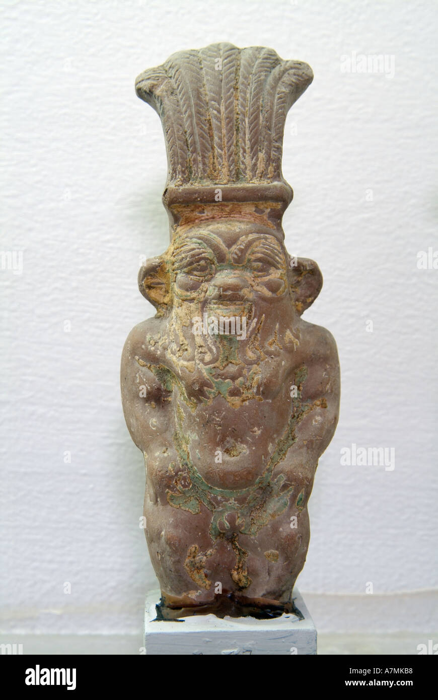 Terracotta statue of the god Bes, Greco-Roman Museum, Alexandria, Egypt ...