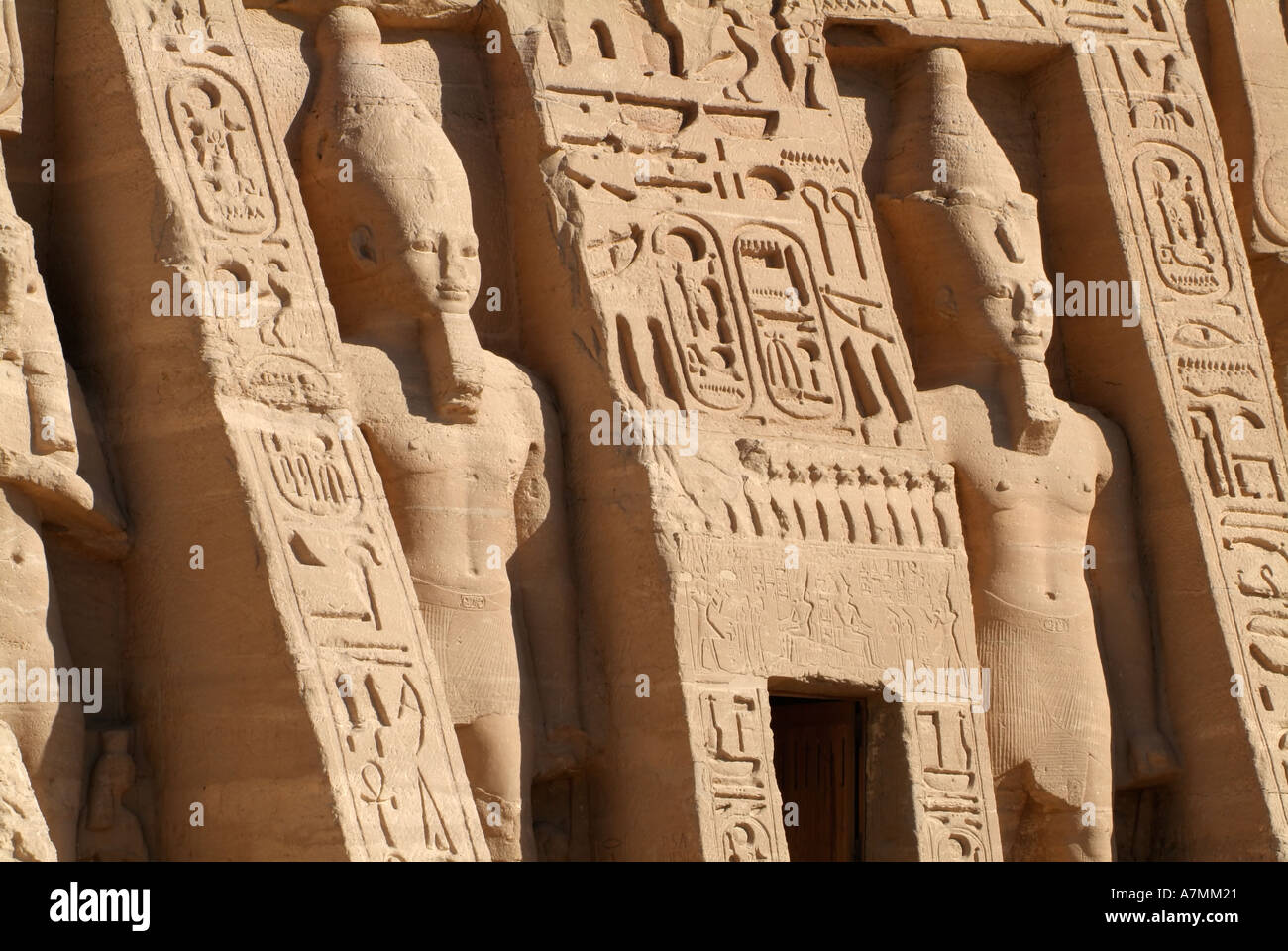 Temple of Hathor, dedicated to Queen Nefertari, Abu Simbel, Egypt Stock ...