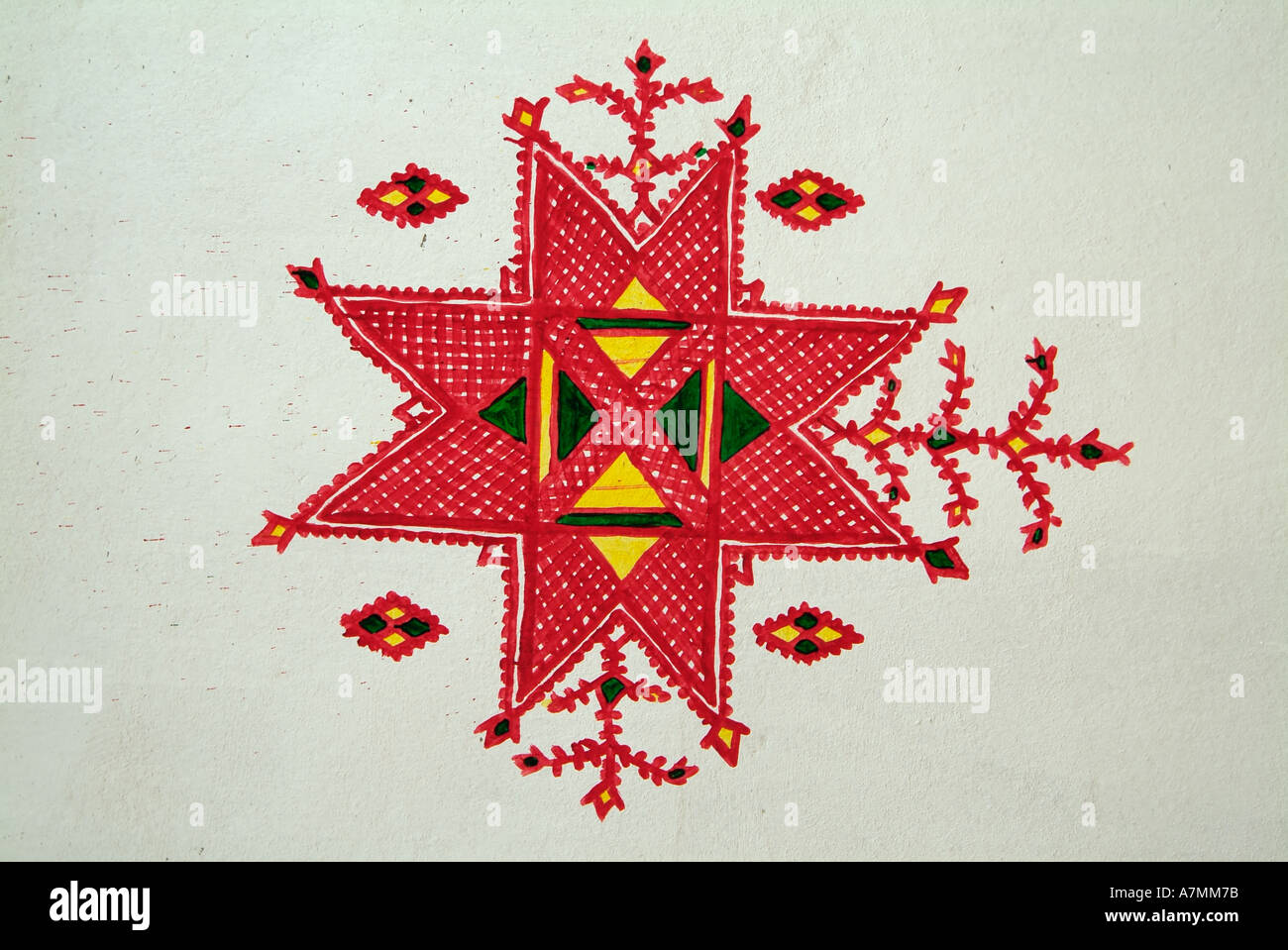 Traditional house decoration in the old town, Ghadames, Libya Stock ...