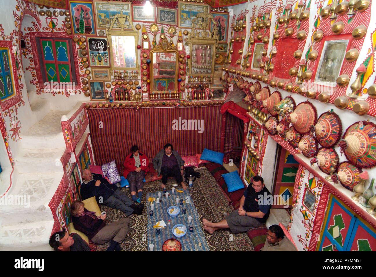 Group meal in traditional house in Ghadames, Libya Stock Photo - Alamy
