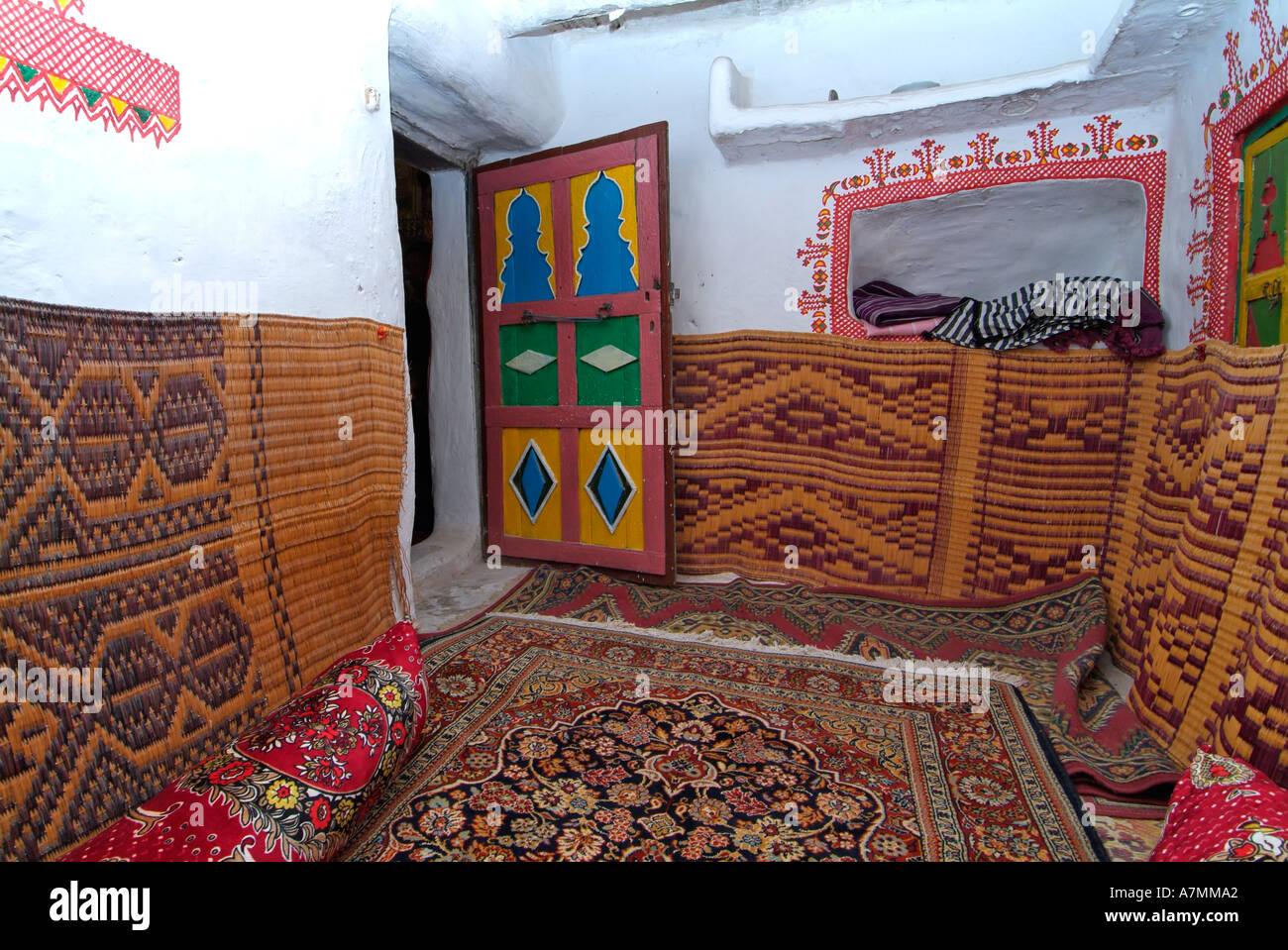Bedroom, Traditional house in Ghadames, Libya Stock Photo - Alamy