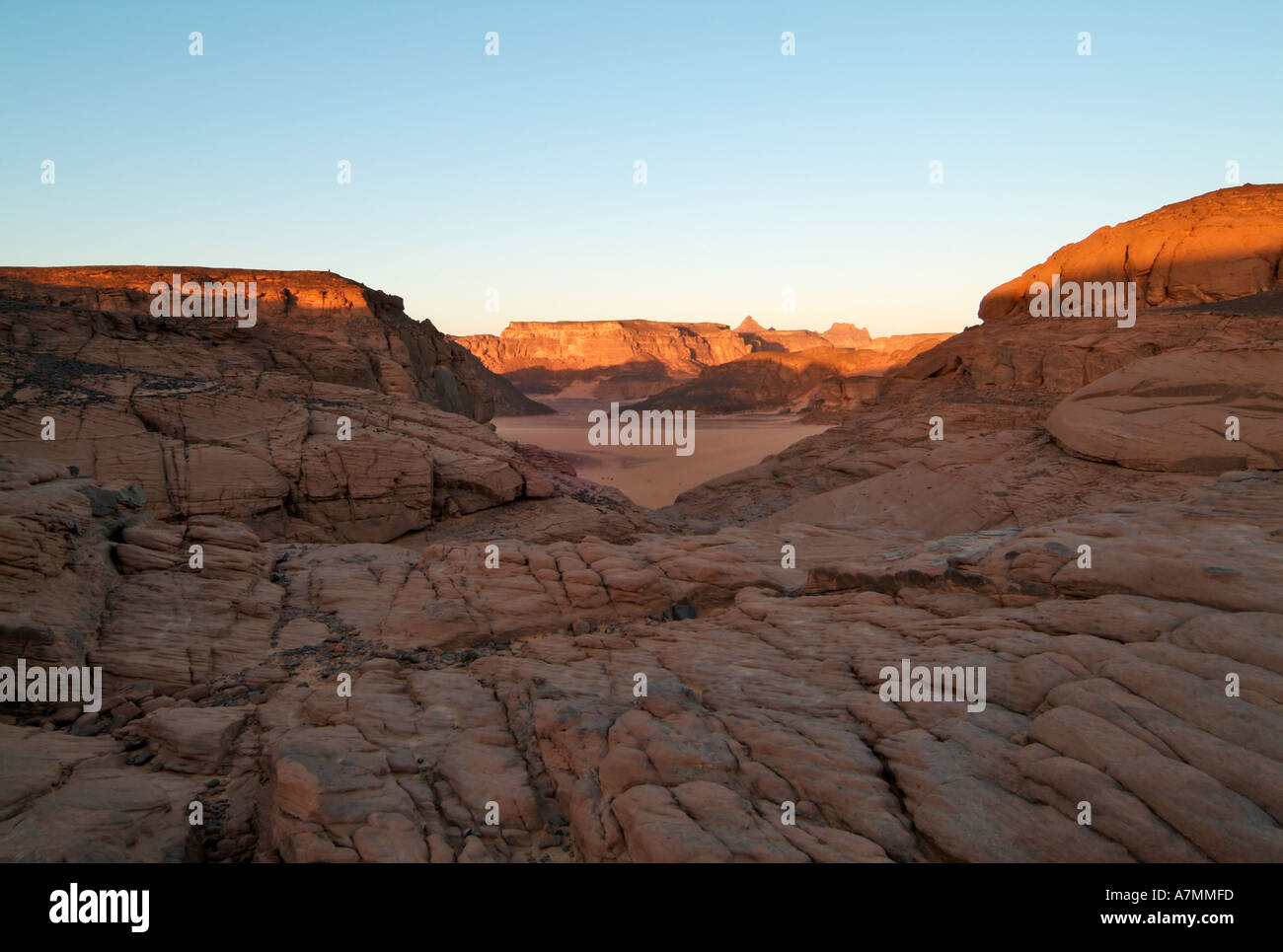 Jebel Acacus at dawn, Sahara Desert, Libya Stock Photo - Alamy