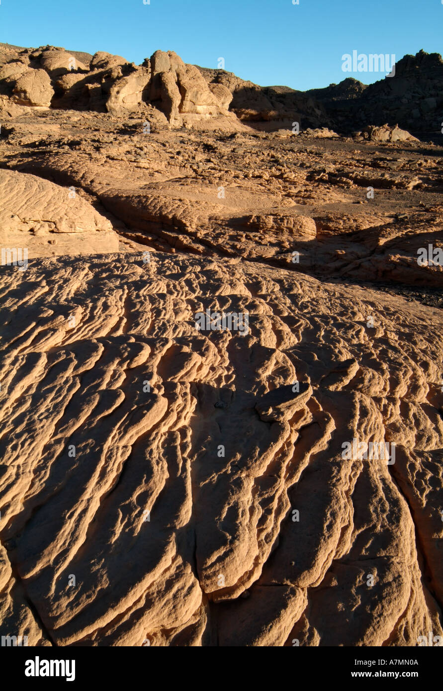 Weathered rock formations, Jebel Acacus, Sahara Desert, Libya Stock ...