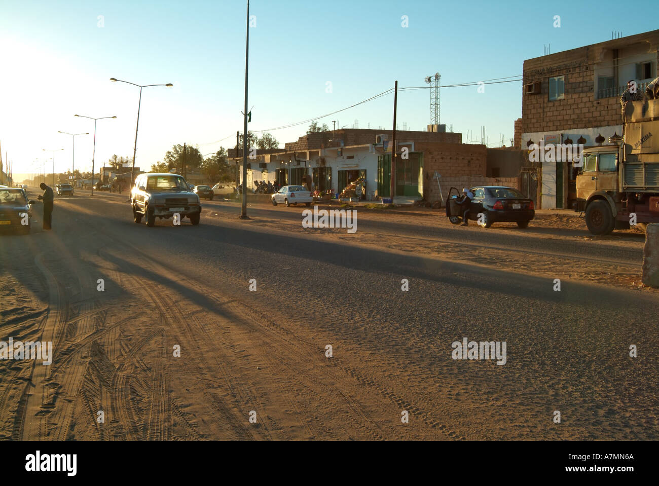 Small town in the Sahara Desert, near Ubari, Libya Stock Photo - Alamy
