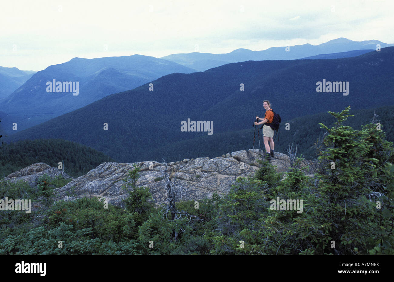 US, NH, from Mt. Crawford in the White Mountain N.F. Davis Path, Cohos ...