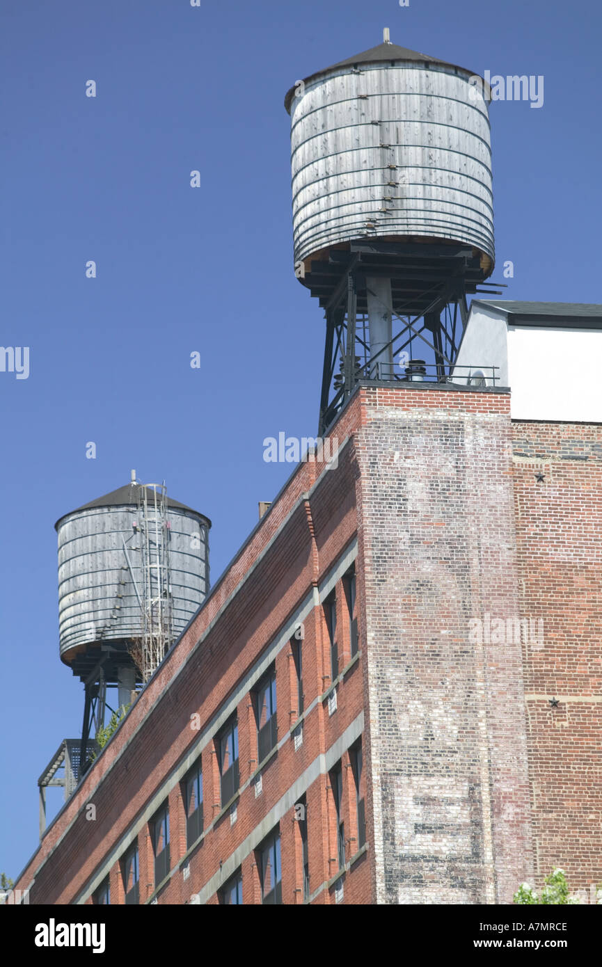 USA, New York, New York City, Manhattan: Chelsea, Loft Building Water ...