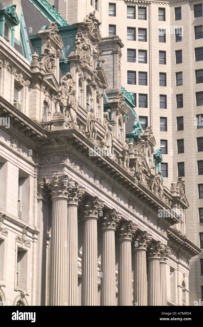 USA, New York, New York City, Manhattan: Downtown, Building Detail ...