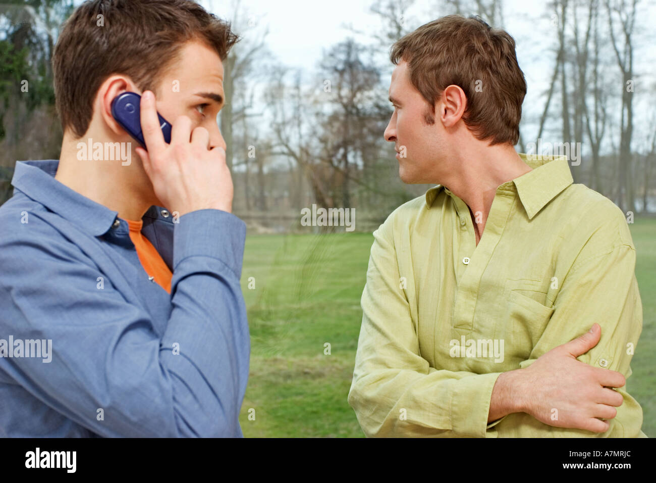 Two men working in the office Stock Photo - Alamy