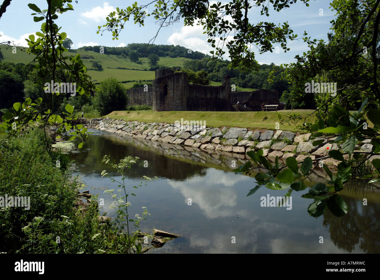 A ruined castle beside a river in south Wales, 2005. Picture Matt Cardy ...