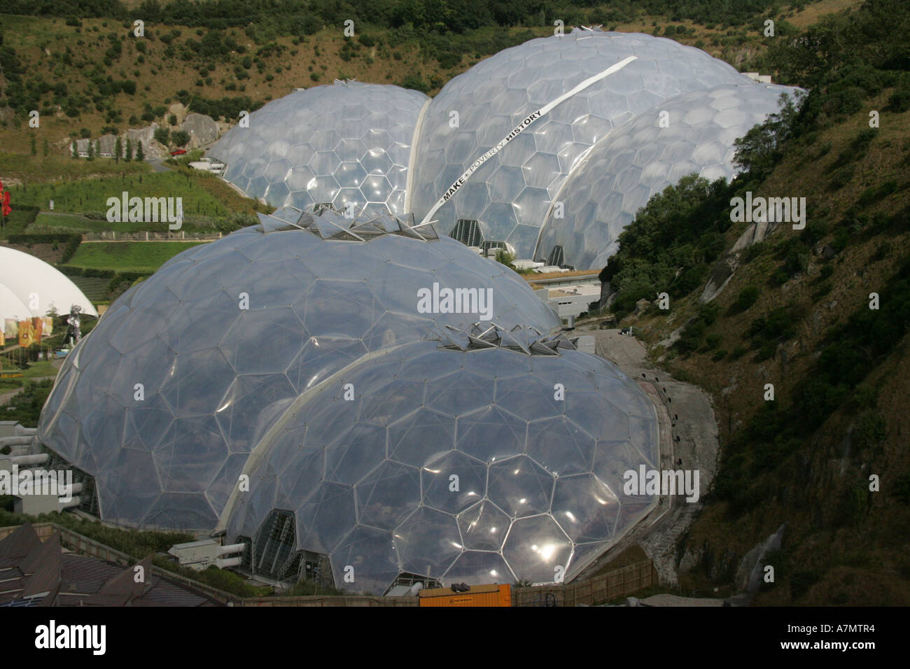 Eden project is a visitor attraction in bio domes domes cornwall hi-res ...