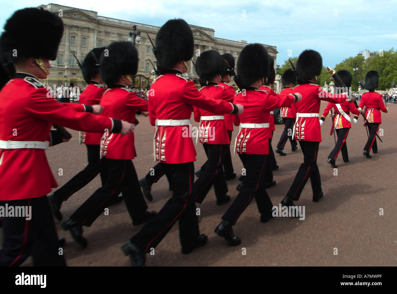 Changing of the Guards, Buckingham Palace, London Stock Photo - Alamy