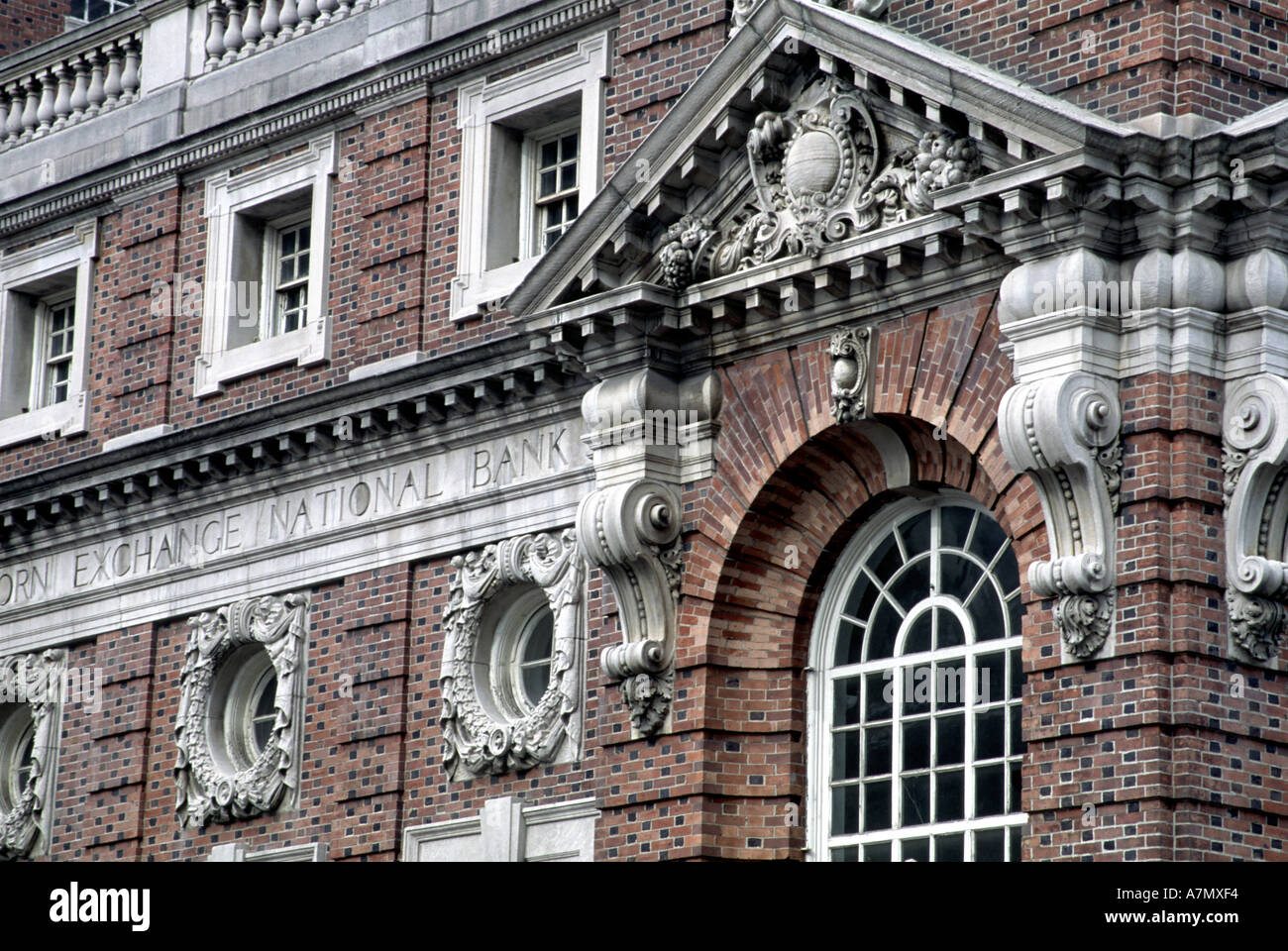 USA, Pennsylvania, Philadelphia. Restored Corn Exchange Bank Building ...