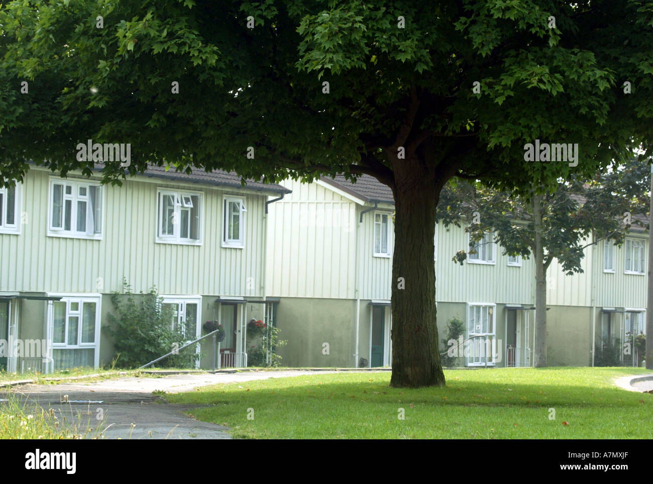 Local Authority and Council Housing on an estate in Bath Stock Photo ...