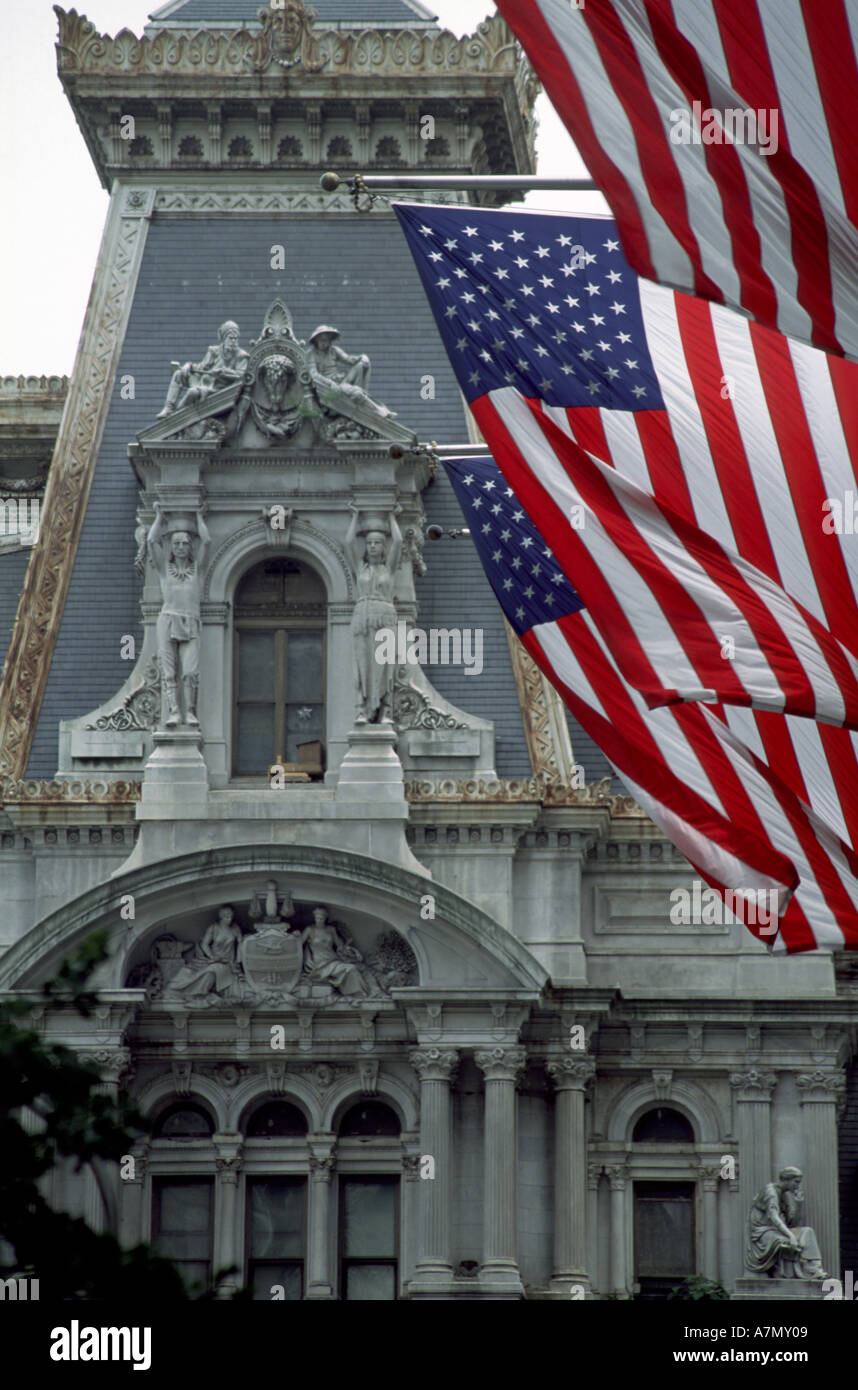 City hall philadelphia flag hi-res stock photography and images - Alamy