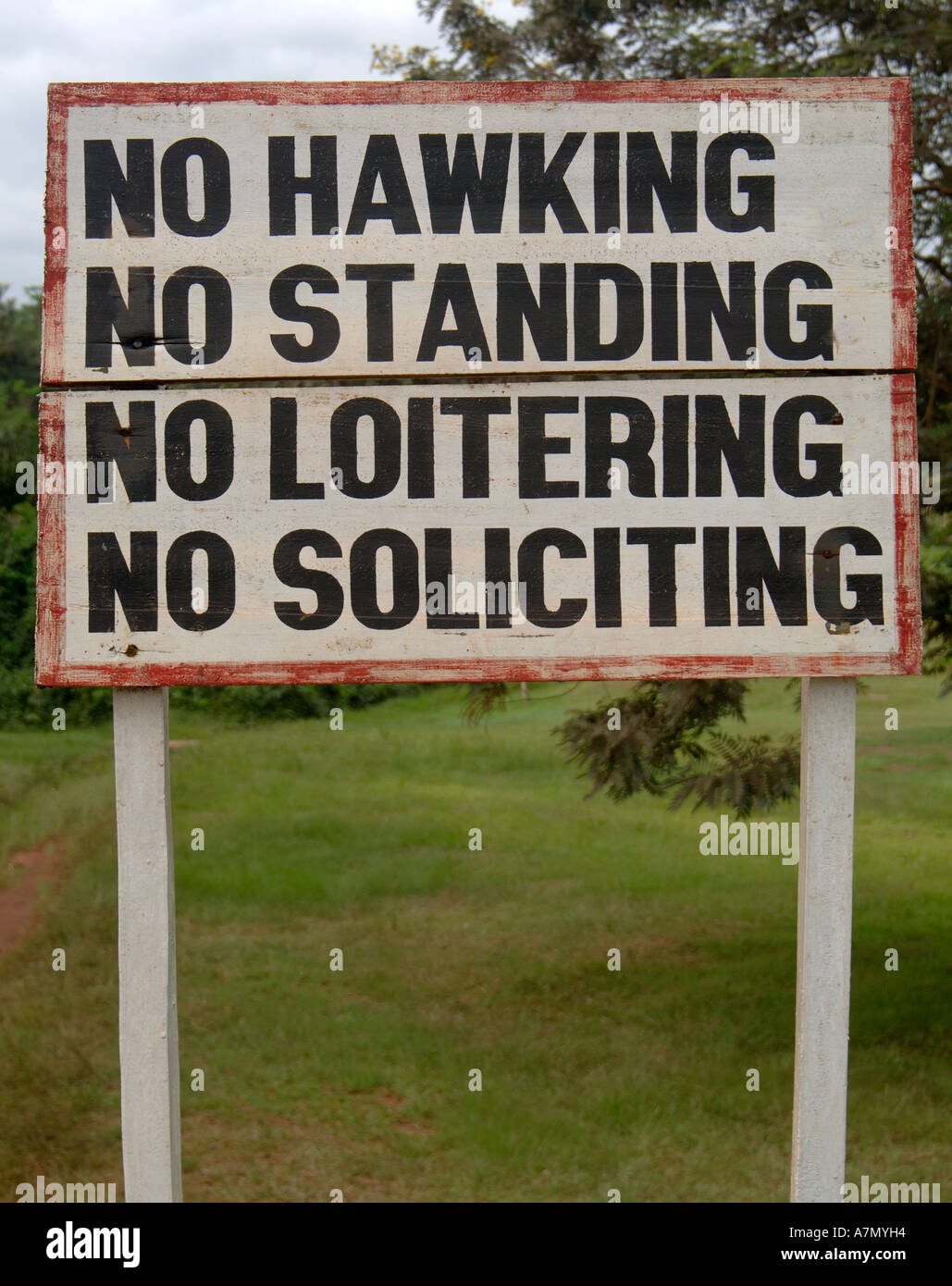 No Hawking sign, Ghana Africa Stock Photo - Alamy