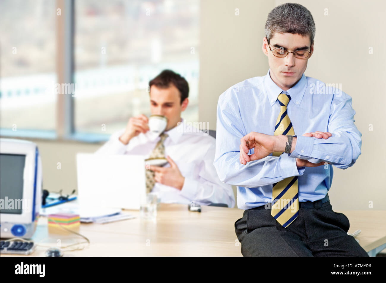 Two men in the office Stock Photo - Alamy