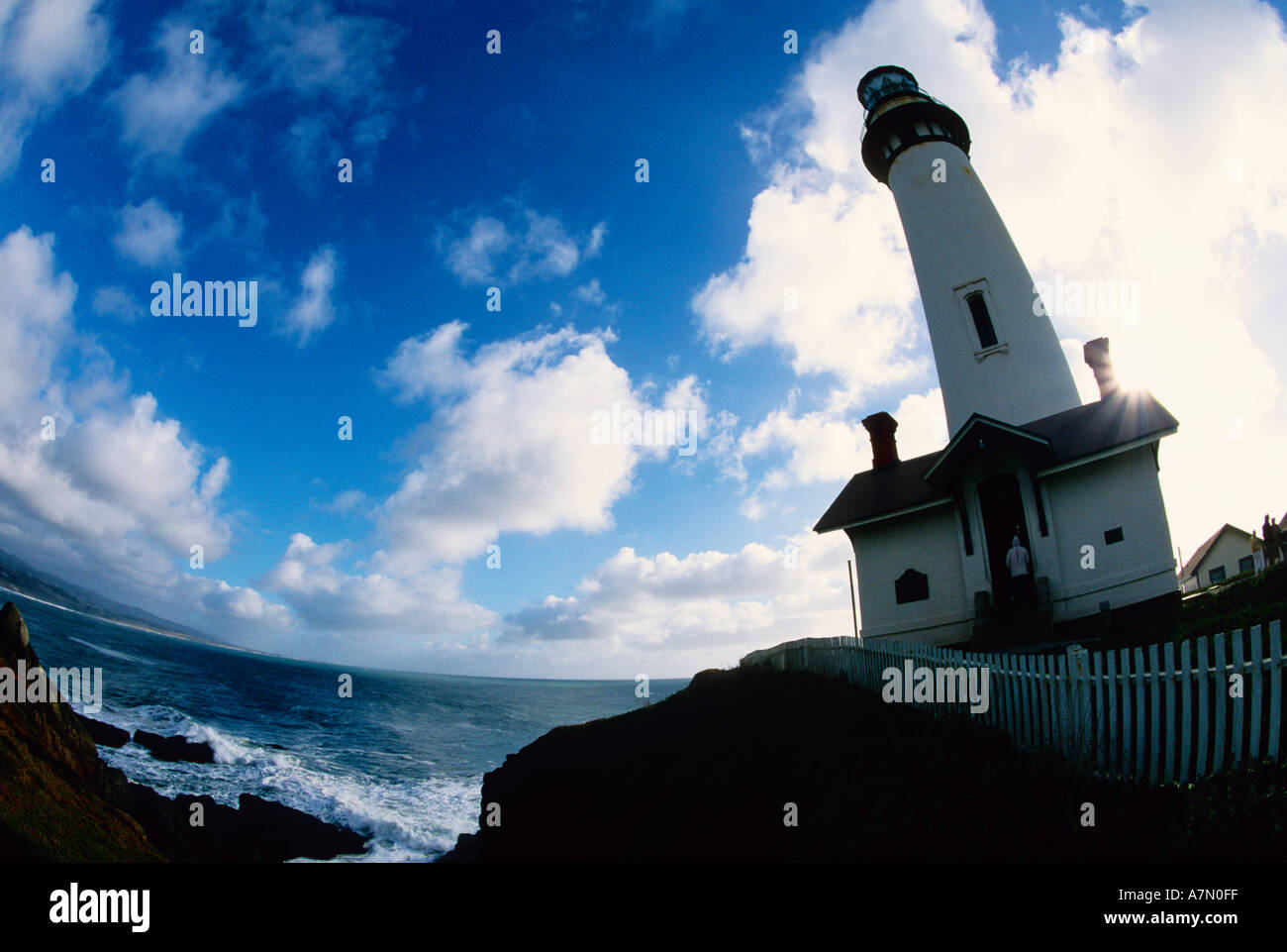 Pidgeon Point Lighthouse Pescadero California USA Stock Photo - Alamy