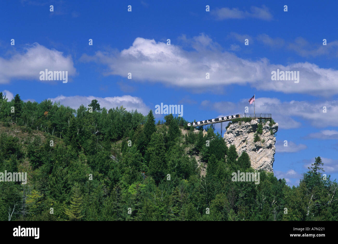 Castlerock at St Ignace Michigan Stock Photo - Alamy