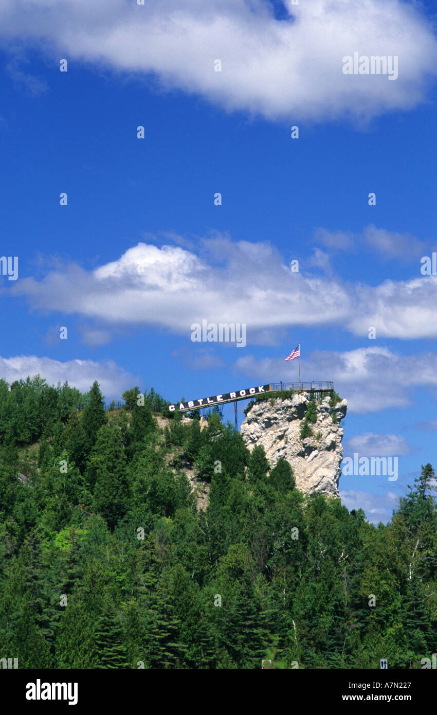 Castlerock at St Ignace Michigan Stock Photo - Alamy