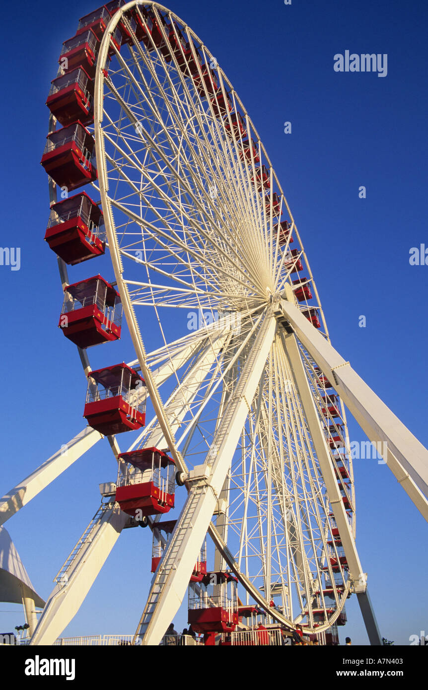 The Navy Pier ferris wheel in Chicago Illinois Stock Photo - Alamy