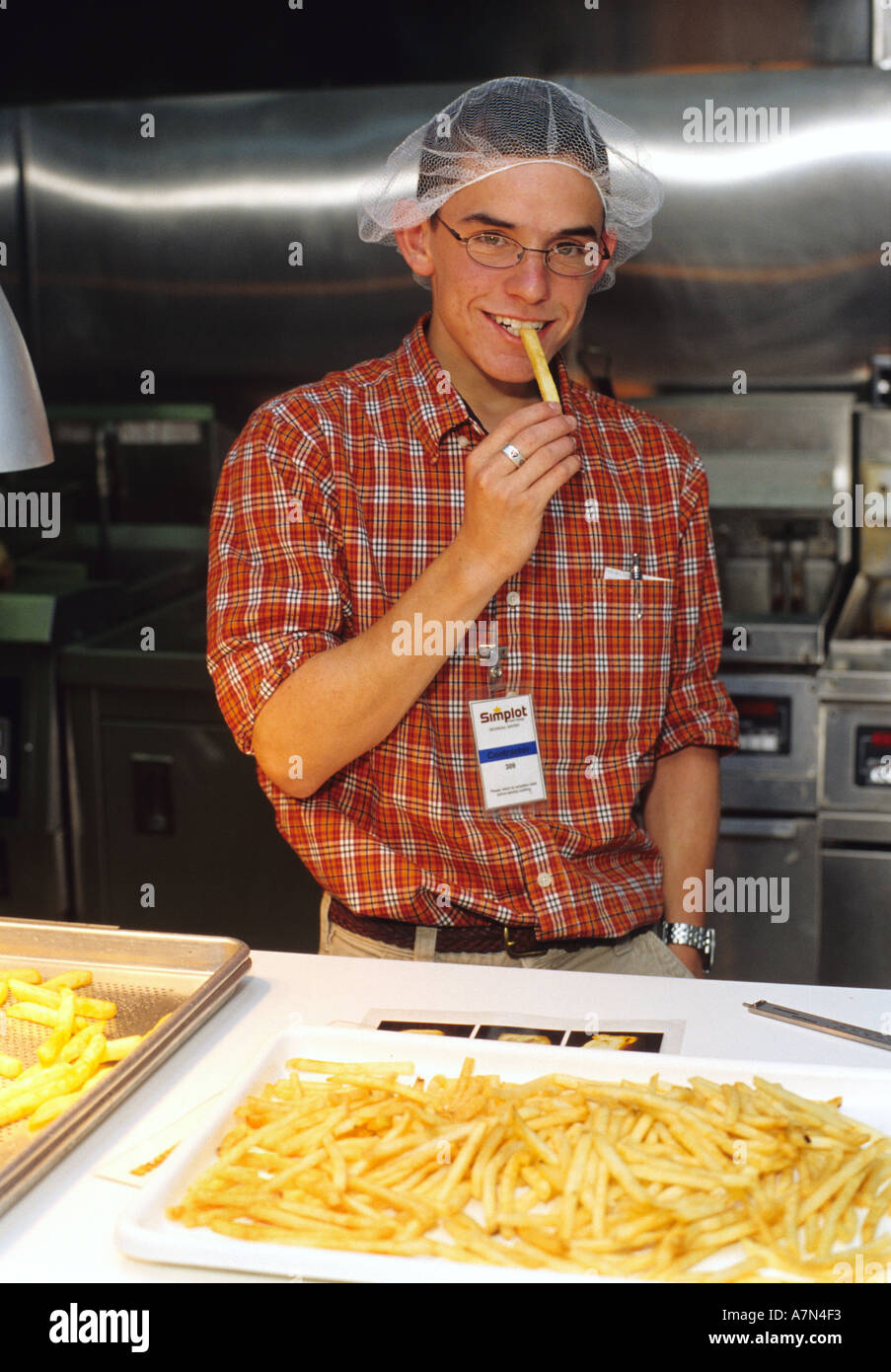 French fry quality control volunteer taster Stock Photo - Alamy