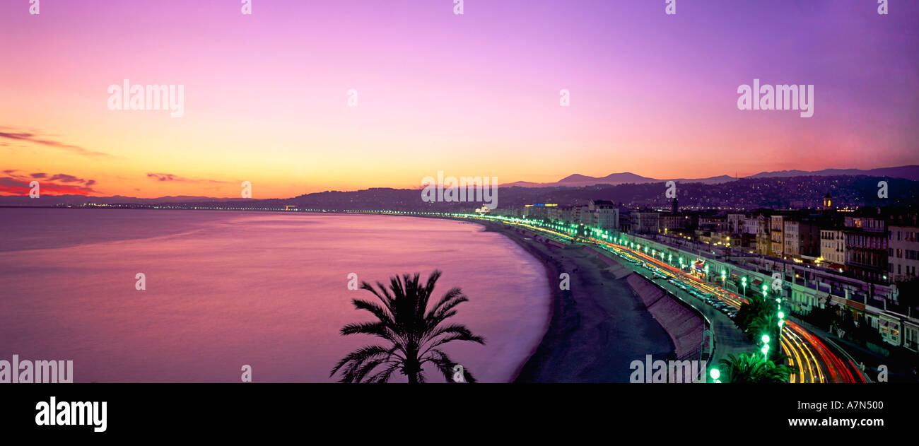 Sunset on the promenade of nice hi-res stock photography and images - Alamy