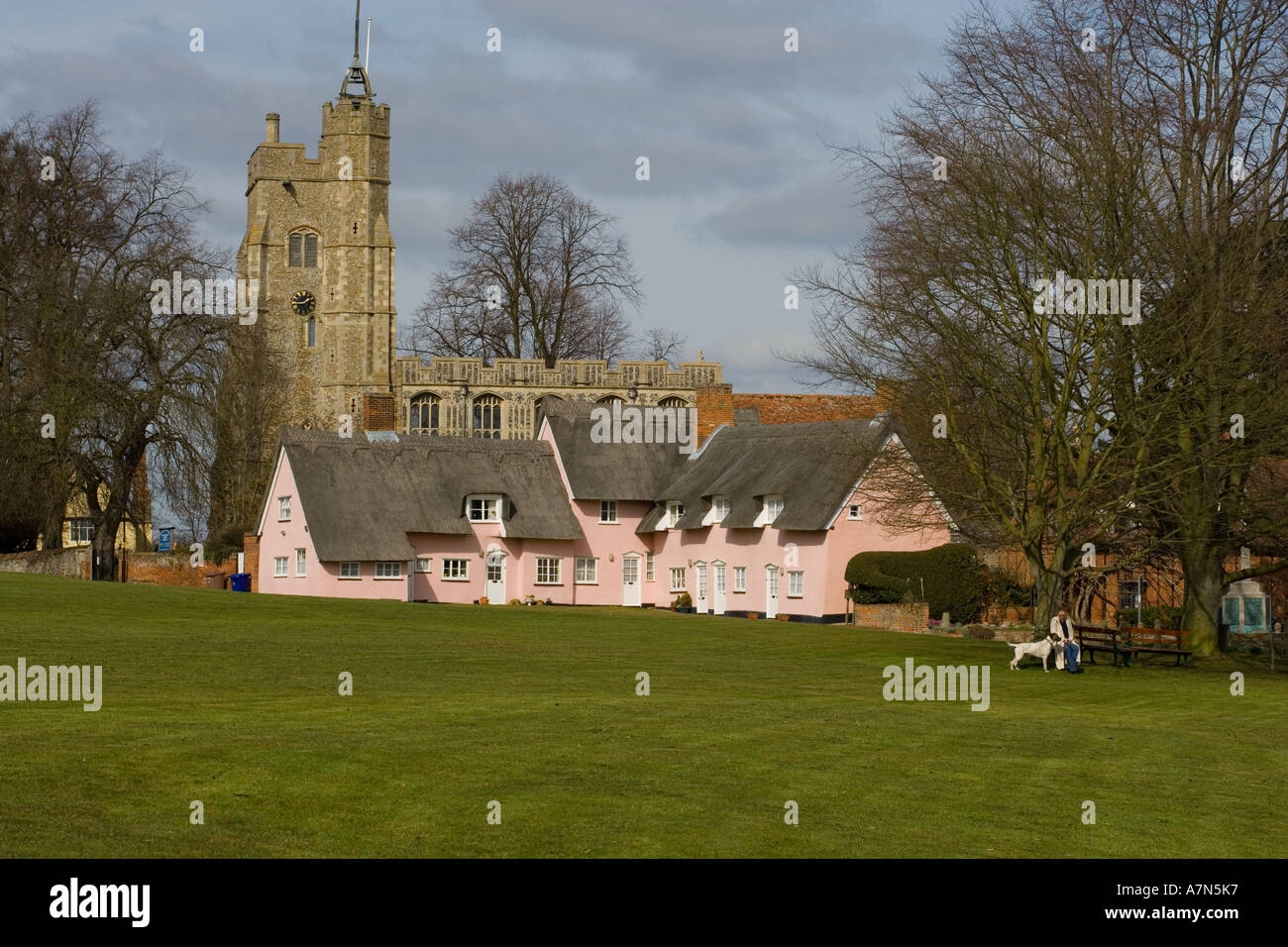 Caversham Village Suffolk March UK Stock Photo - Alamy
