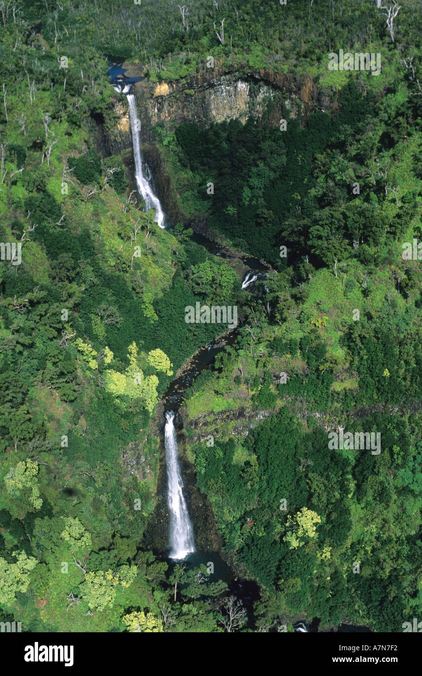 Remote waterfalls on the island of Kauai Hawaii Stock Photo - Alamy