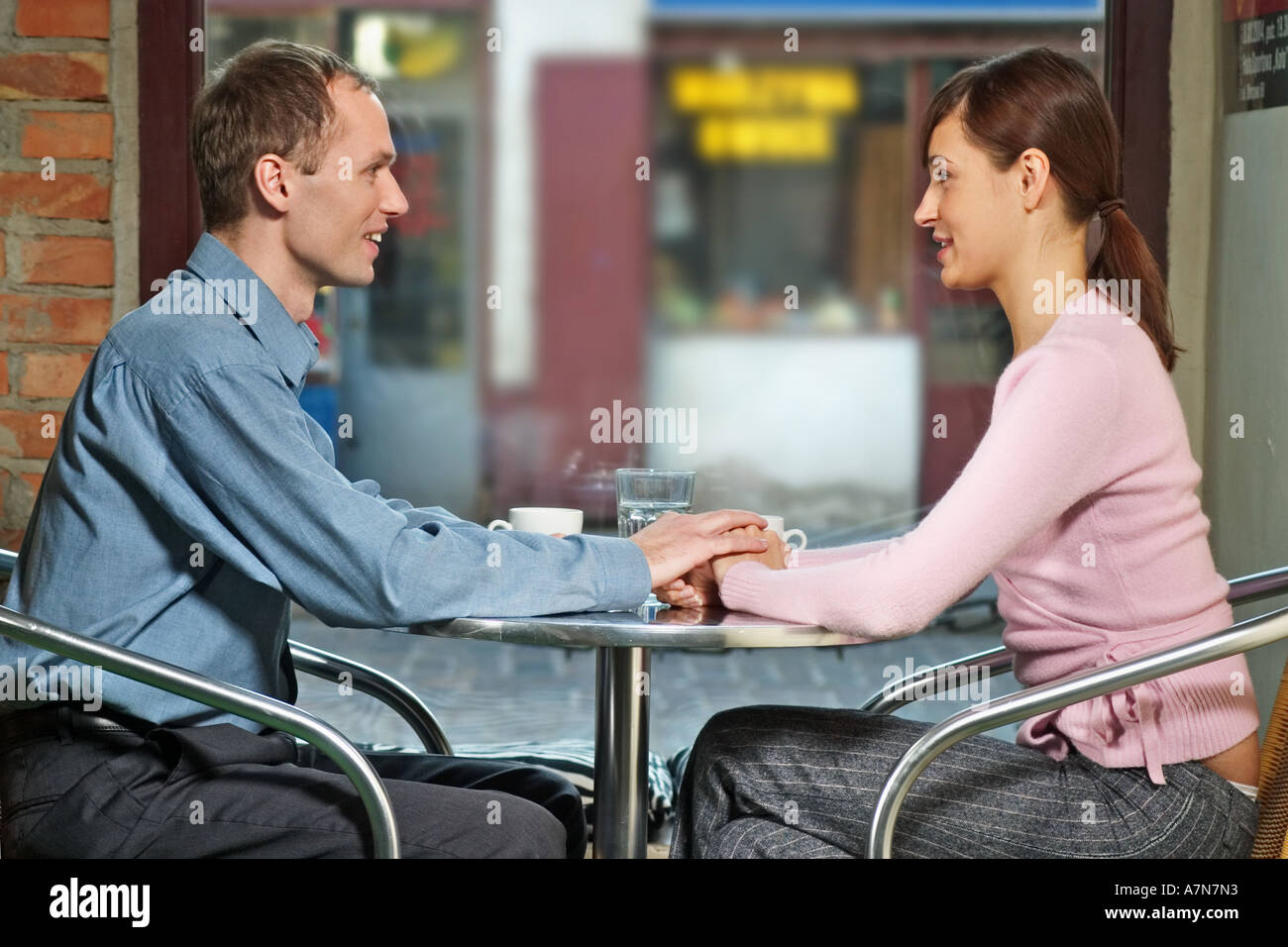 Man meet woman dark hi-res stock photography and images - Alamy