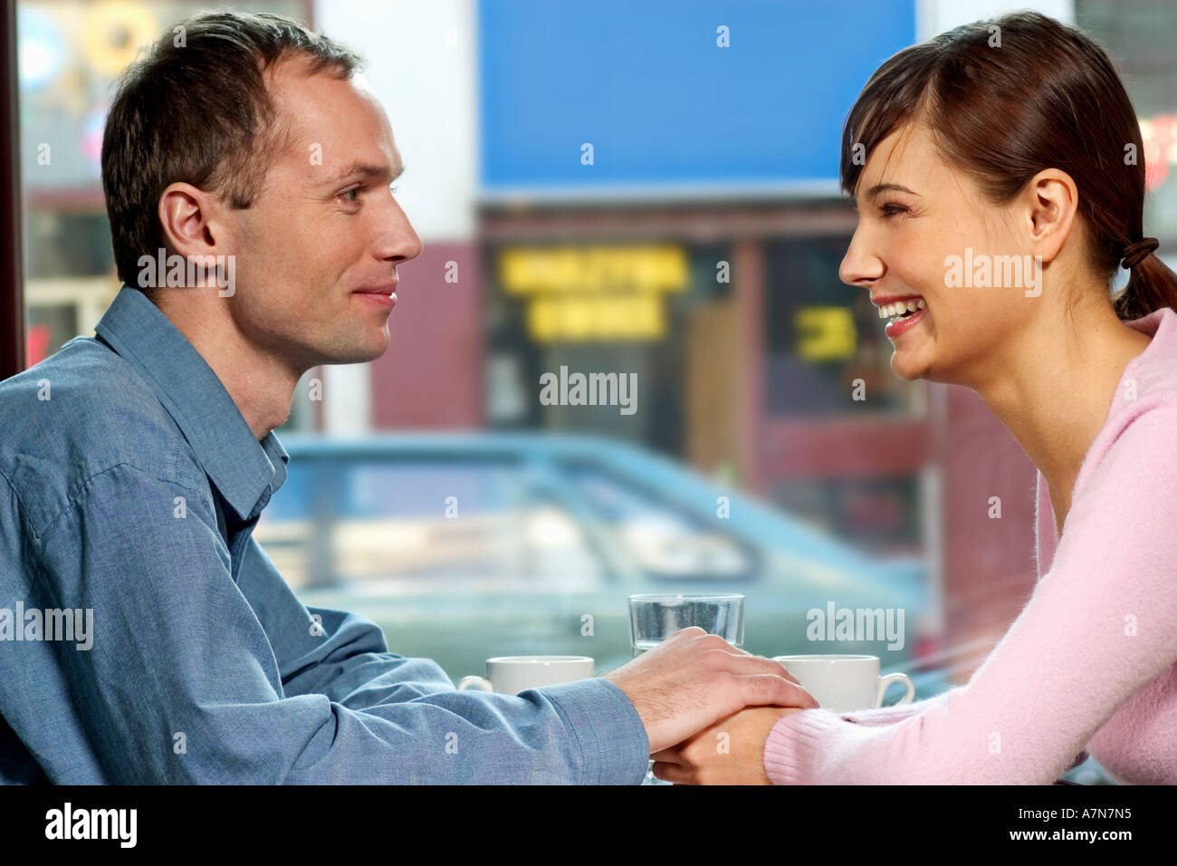 Man meet woman dark hi-res stock photography and images - Alamy