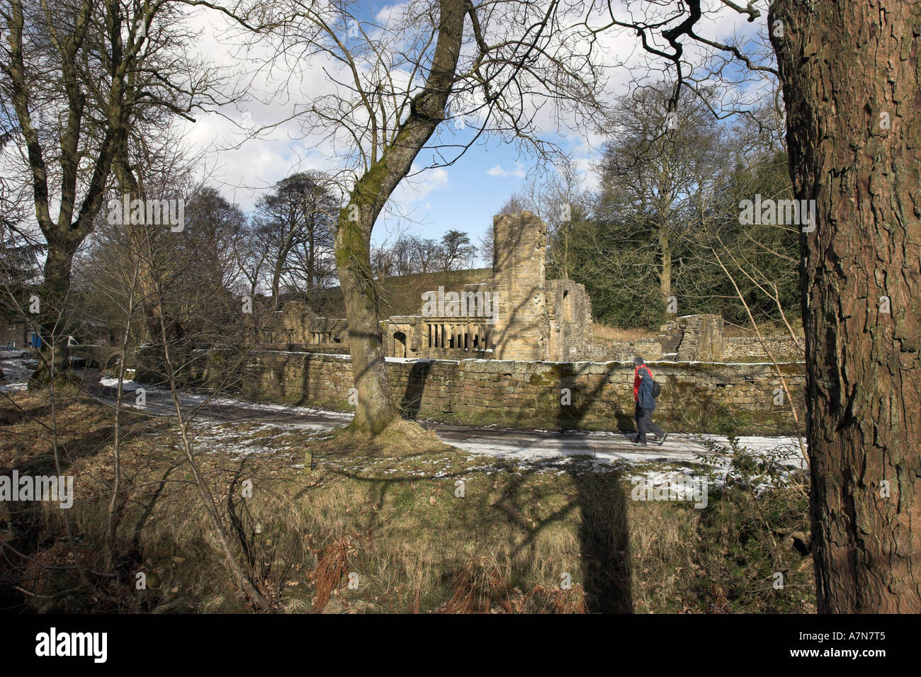The ruin of Wycoller Hall Stock Photo - Alamy