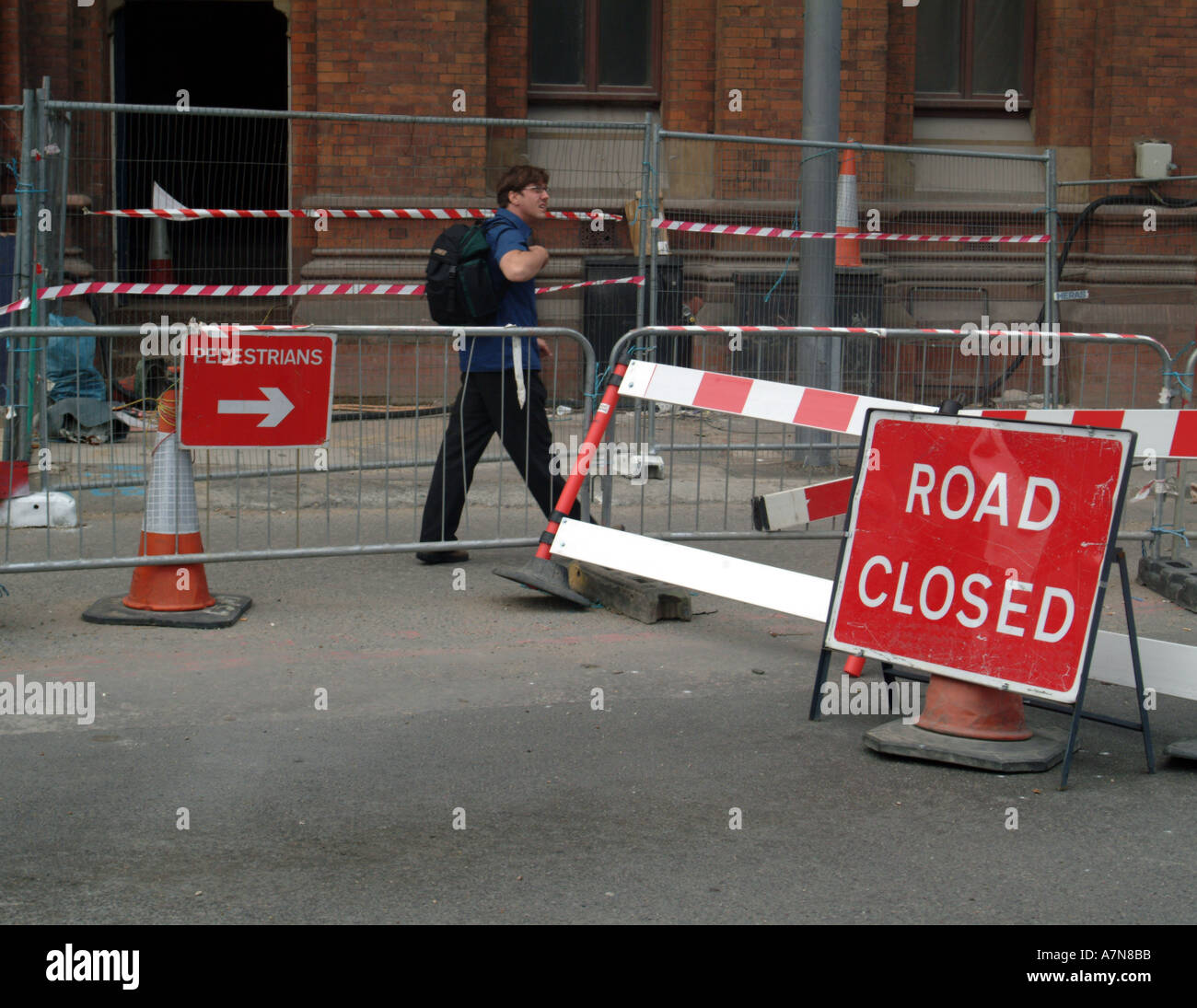 Pedestrian obstructions hi-res stock photography and images - Alamy