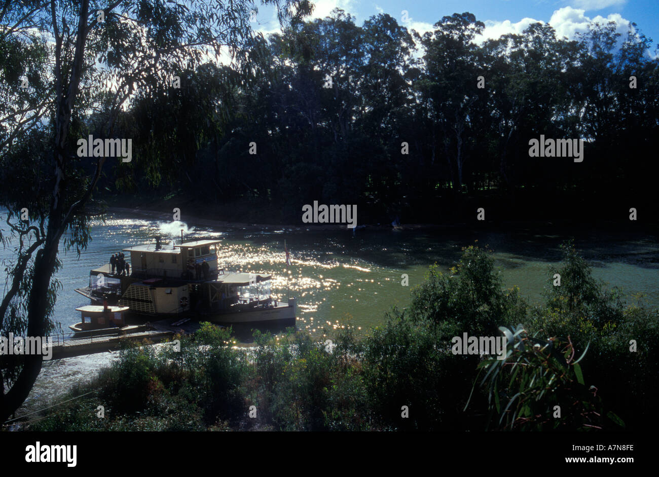 Riverboat on the Murray River at Echuca Victoria AUSTRALIA Stock Photo ...