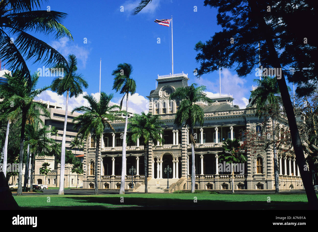 Iolani Palace Honolulu Hawaii Stock Photo - Alamy