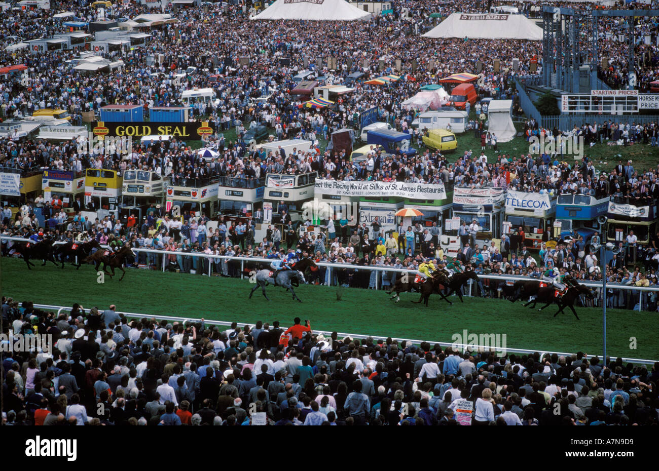 Cheering crowd horse race hi-res stock photography and images - Alamy