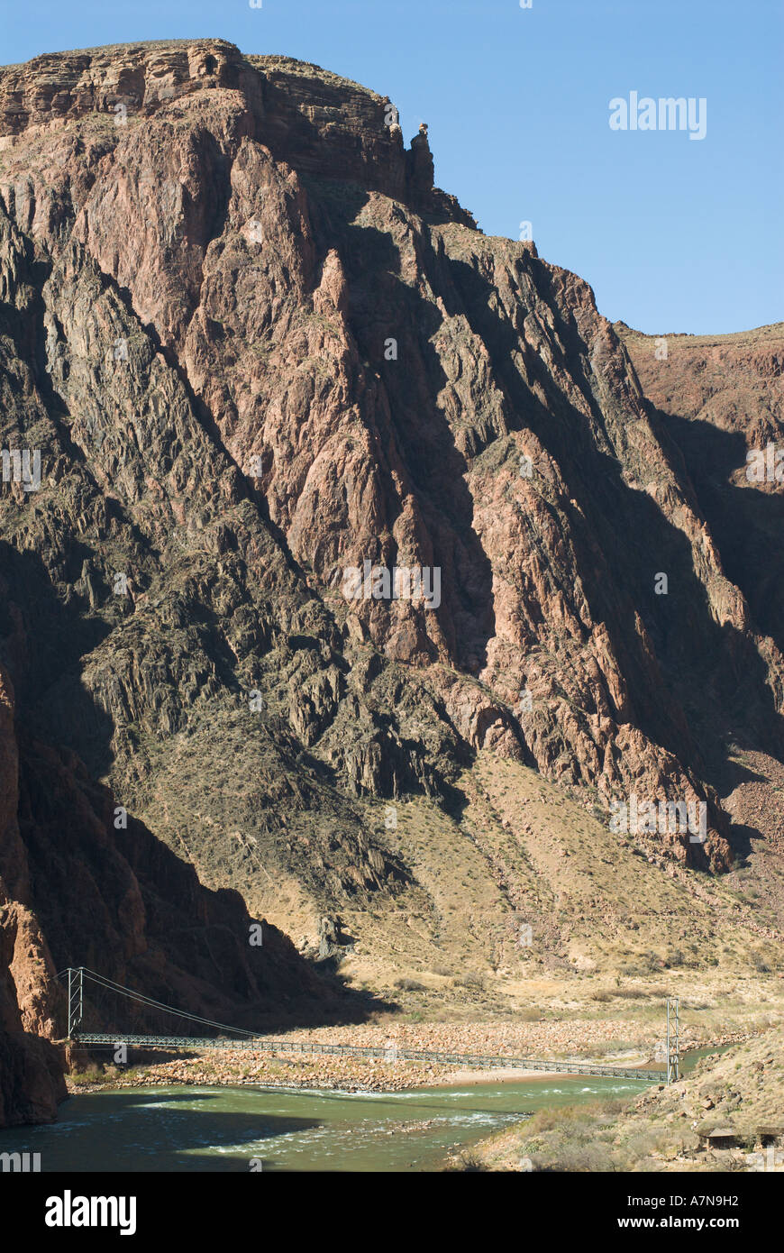 The Silver Bridge crosses over the Colorado River near the mouth of ...