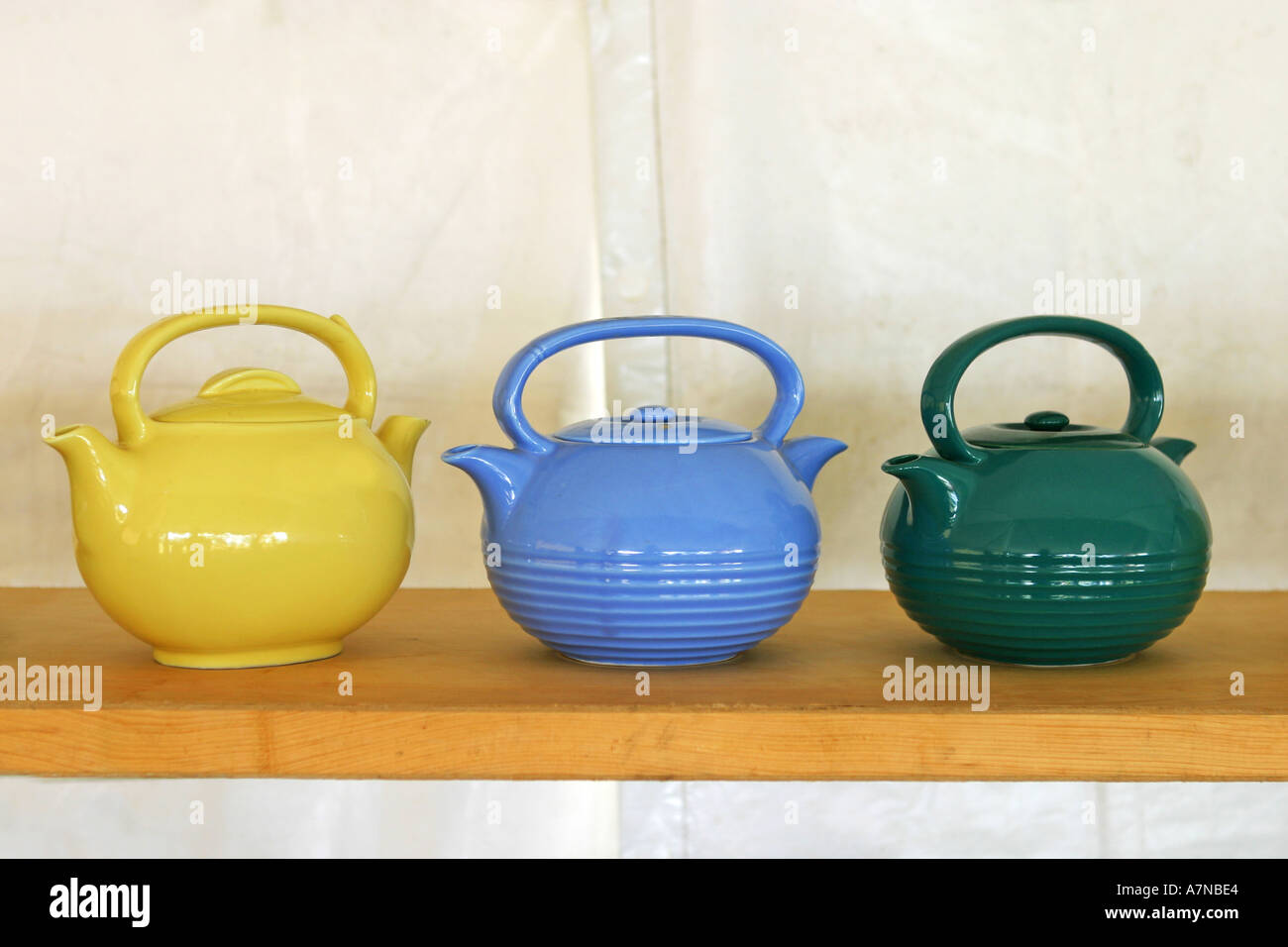 colorful antique teapots Stock Photo - Alamy