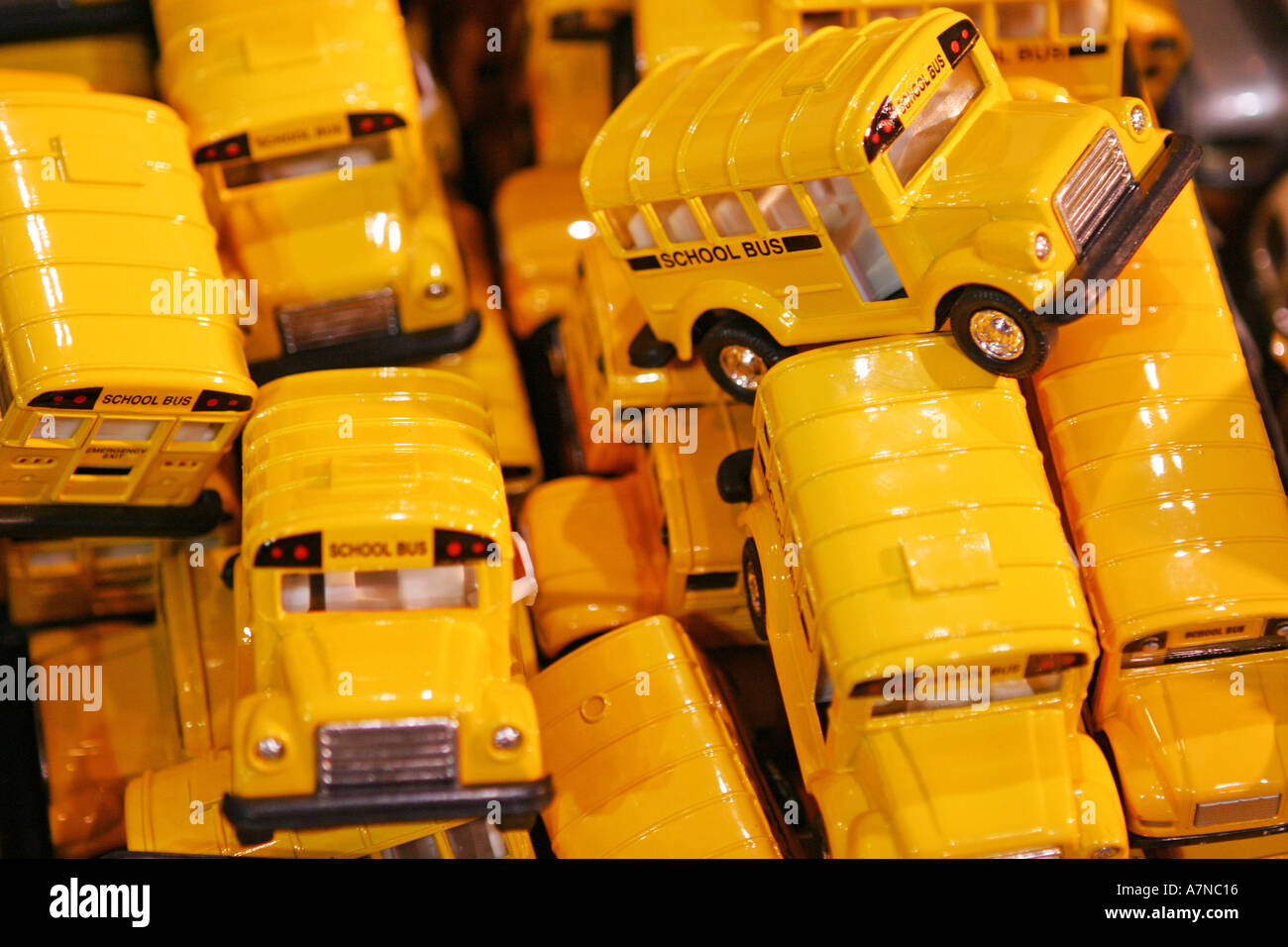 toy yellow school buses Stock Photo - Alamy