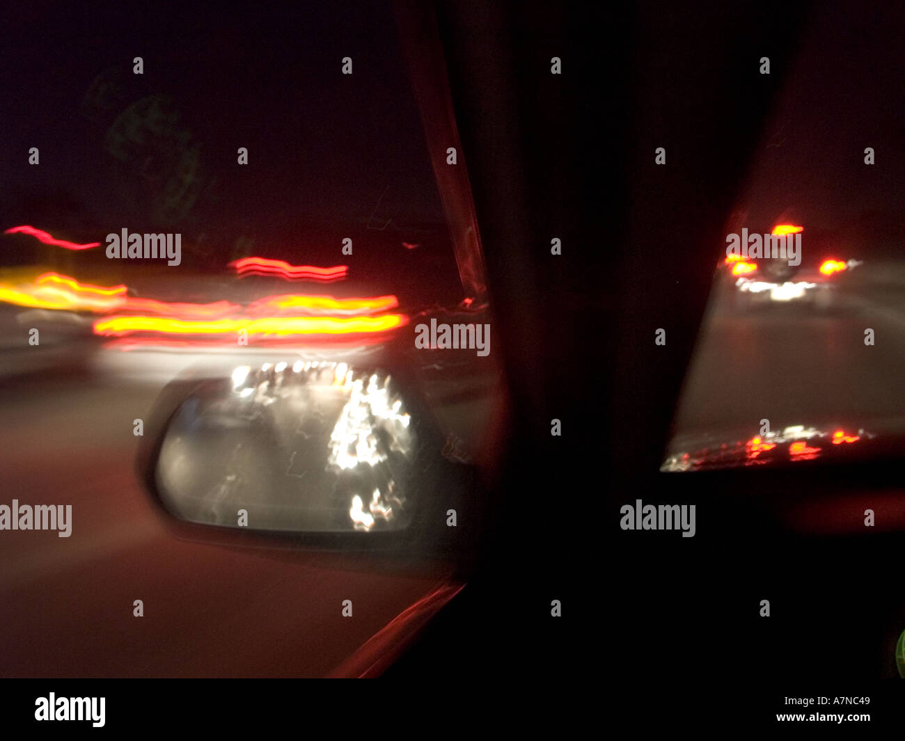 A view of the freeway from inside of a car Stock Photo - Alamy